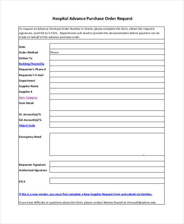 16+ Purchase Order Formats