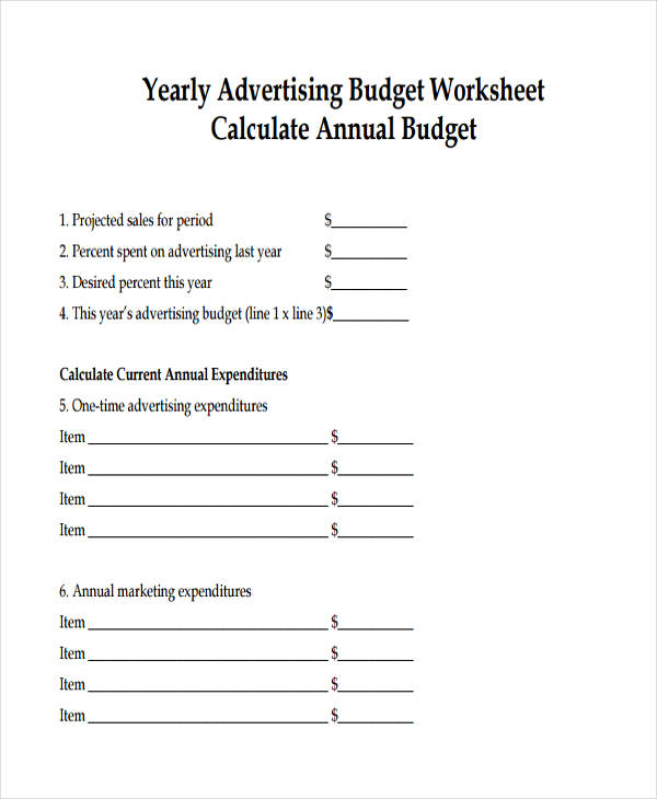 9+ Advertising Budget Templates - Free Sample, Example, Format Download