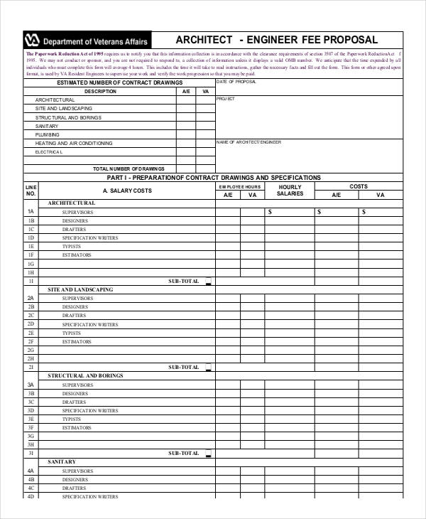 Fee Proposal Templates 11 Free Word PDF Format Download