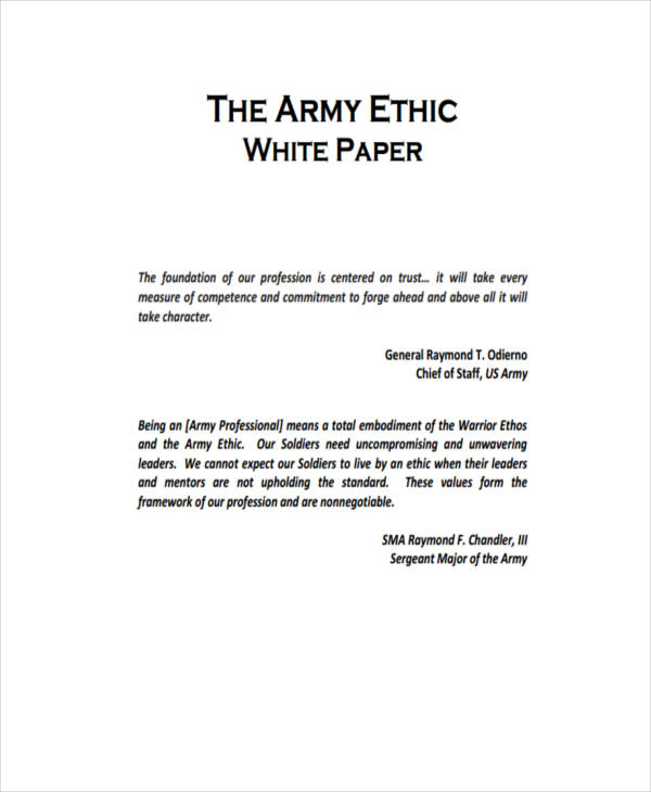38 Sample White Paper Templates