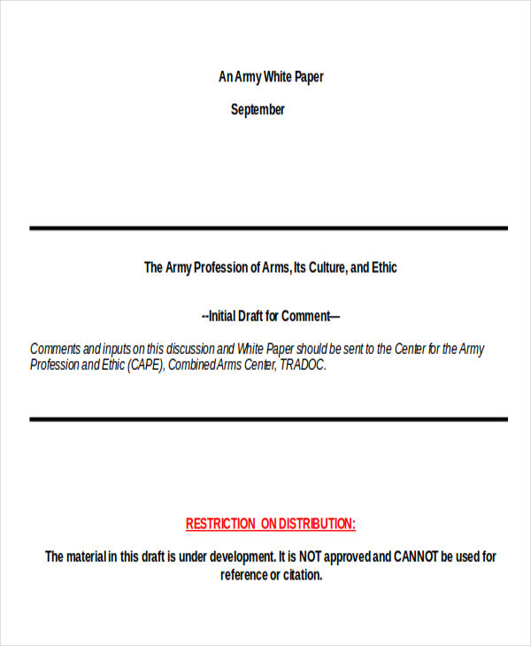 25 White Paper Formats
