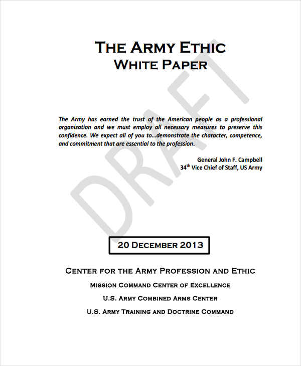 The Army White Paper The Profession Of Arms Army White Paper 2019 The Army White Paper The Profession Of Arms Army White Paper 2019