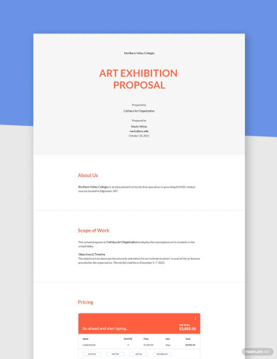 Art Proposal Template - 12+ Free Word, PDF Format Download