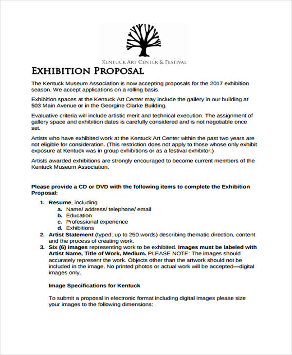 Exhibition Proposal Template - 12+ Free Sample, Example Format Download