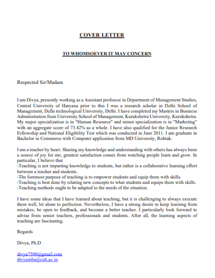 32+ Cover Letter Templates for Freshers