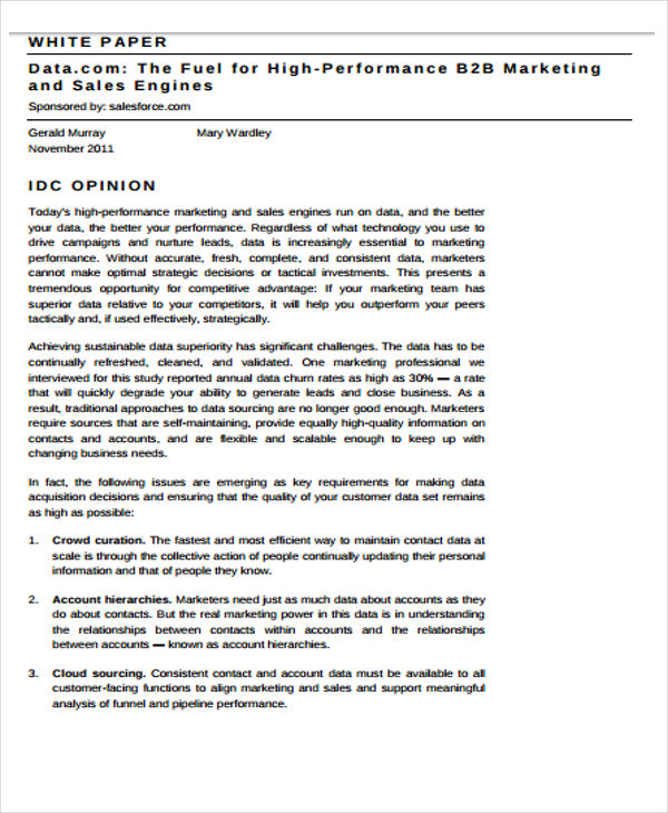 43+ Free White Paper Templates