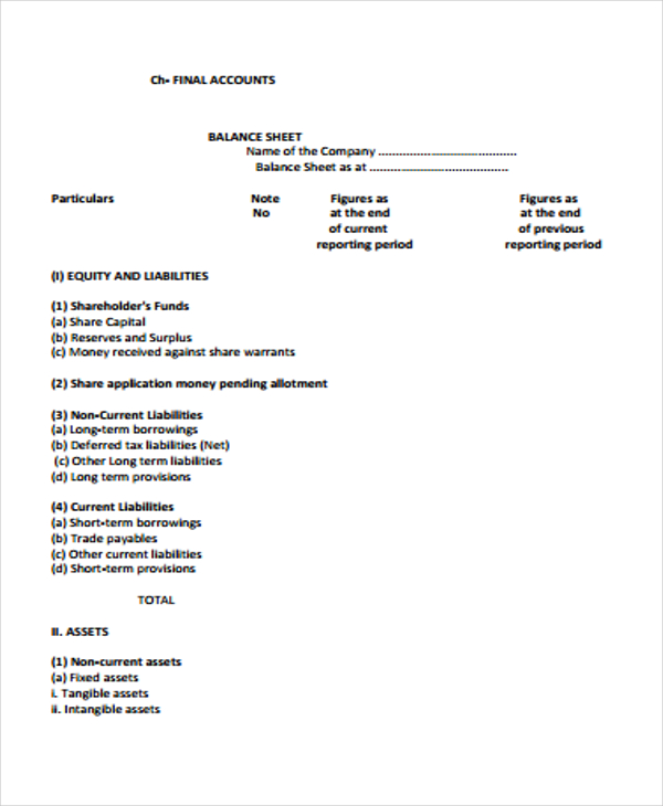 Company Sheet Templates - 18+ Word, PDF Format Download
