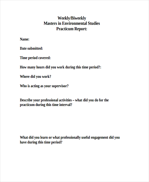 Weekly Report Samples To A Boss Pdf FREE 23 Monthly Report Examples 