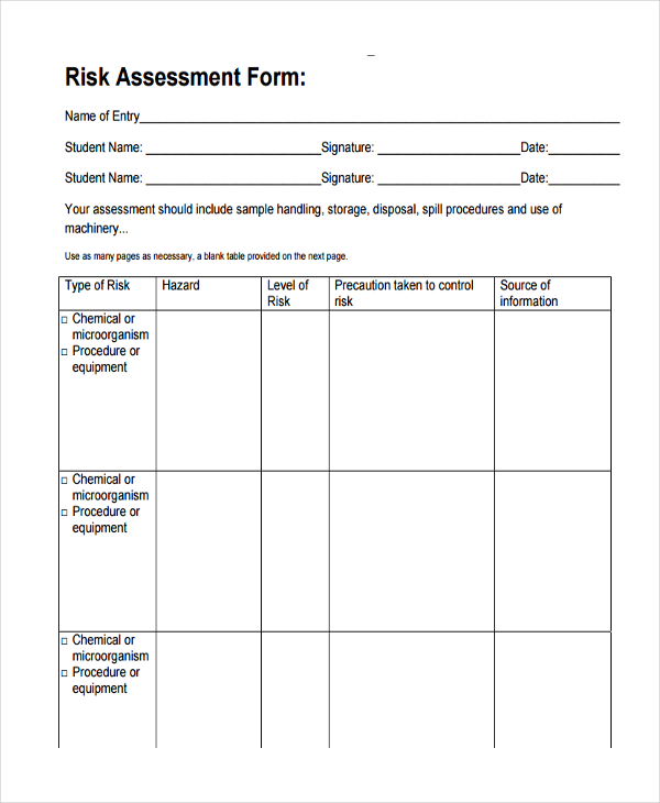47+ Assessment Form Examples
