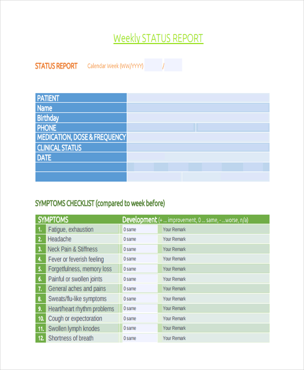 45+ Sample Weekly Report Templates - Word, PDF