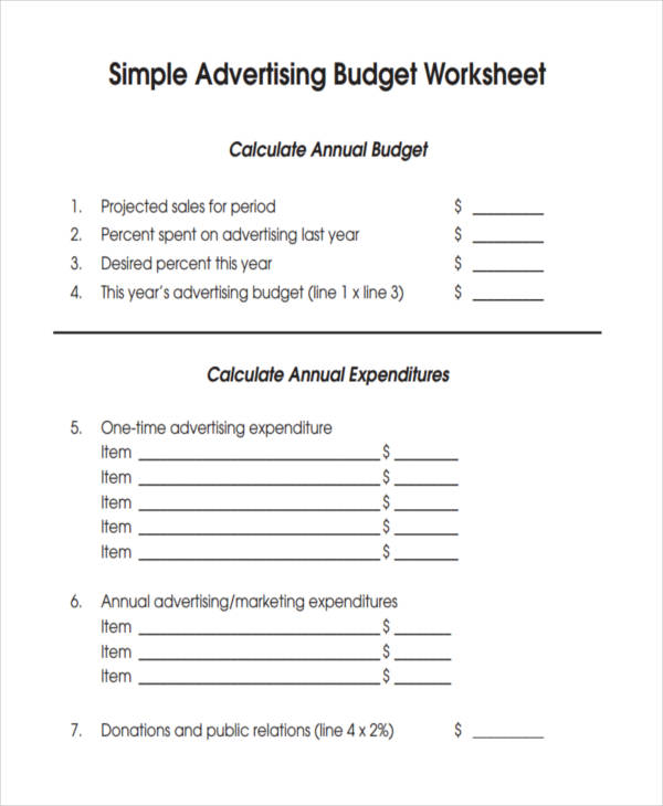 9+ Advertising Budget Templates - Free Sample, Example, Format Download