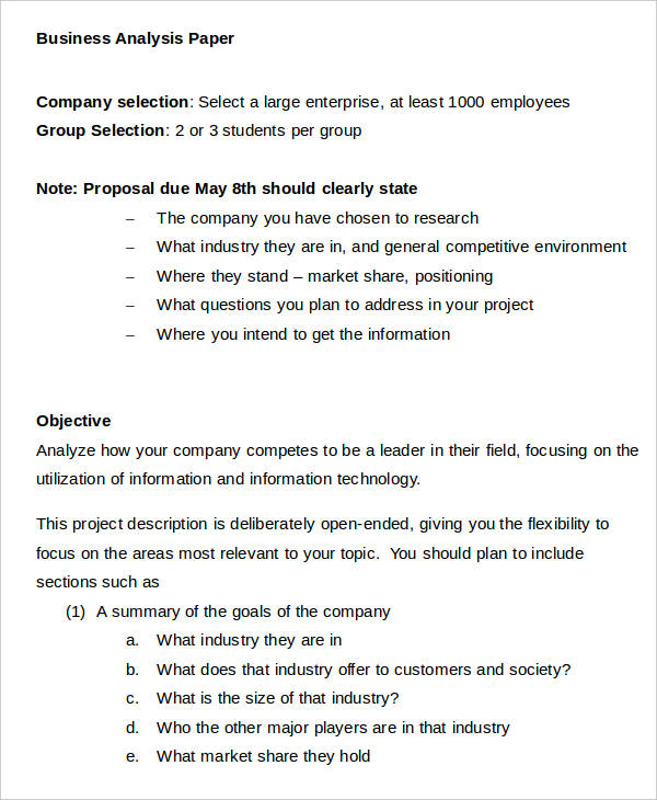 11 Business Paper Templates - Free Sample, Example, Format Download