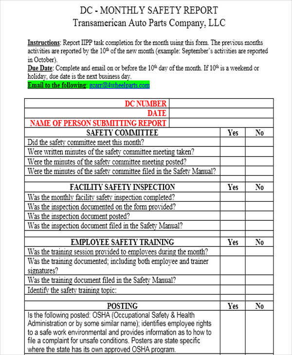 Monthly Safety Meeting Template Professional Business Template Monthly Safety Meeting Template Professional Business Template