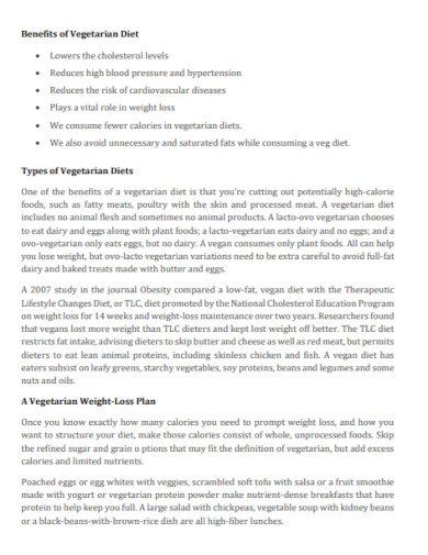 18+ Diet Plan Templates - Sample, Example Format Download