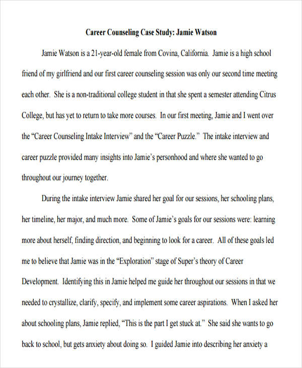 Case Study Example Counselling