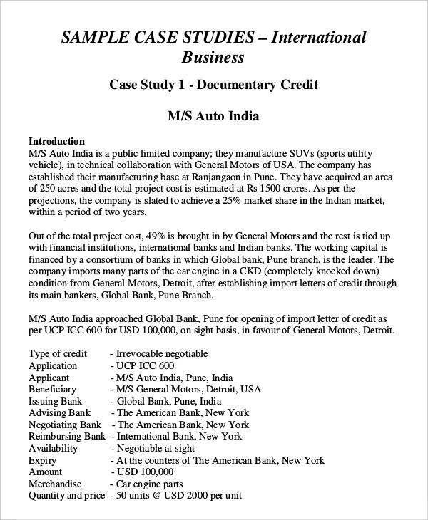 Business Case Study