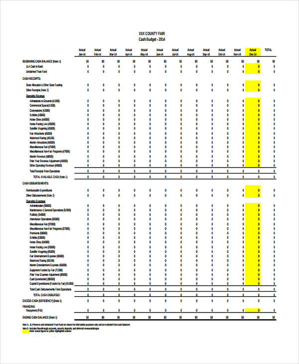 11+ Cash Budget Templates - Free Sample,Example Format Download
