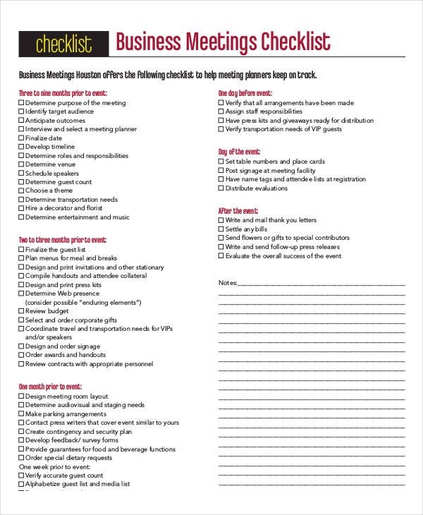 24 Checklist Templates in Word | Free & Premium Templates