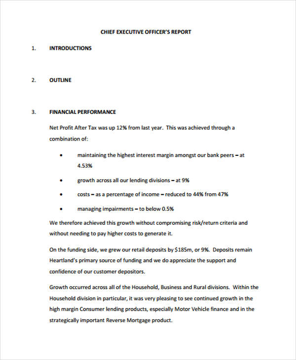 11+ Executive Report Templates - Word, PDF, Apple Pages