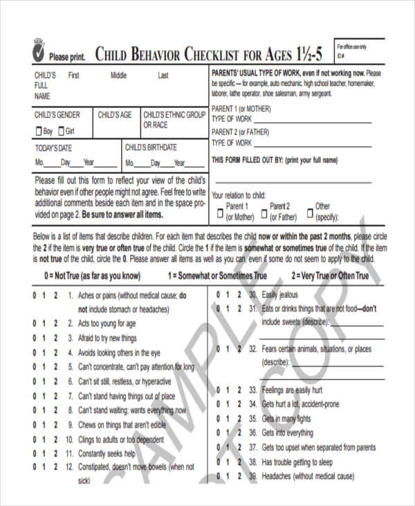 Child Behavior Checklist DriverLayer Search Engine
