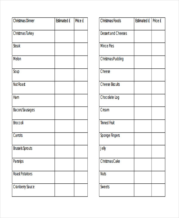 Grocery Shopping List Templates 9 Free Word PDF Format Download Grocery Shopping List Templates 9 Free Word PDF Format Download