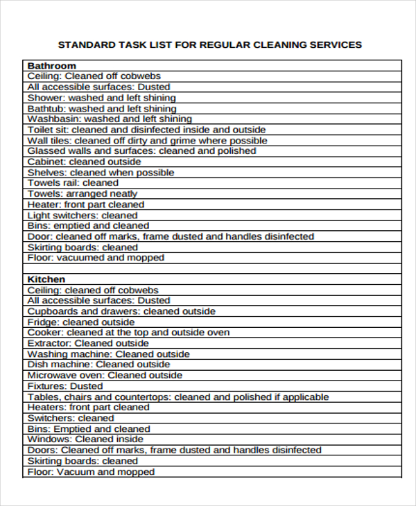 20+ Free Task List Templates