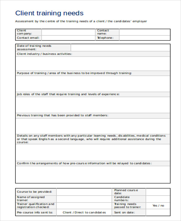 32+ Free Needs Assessment Templates