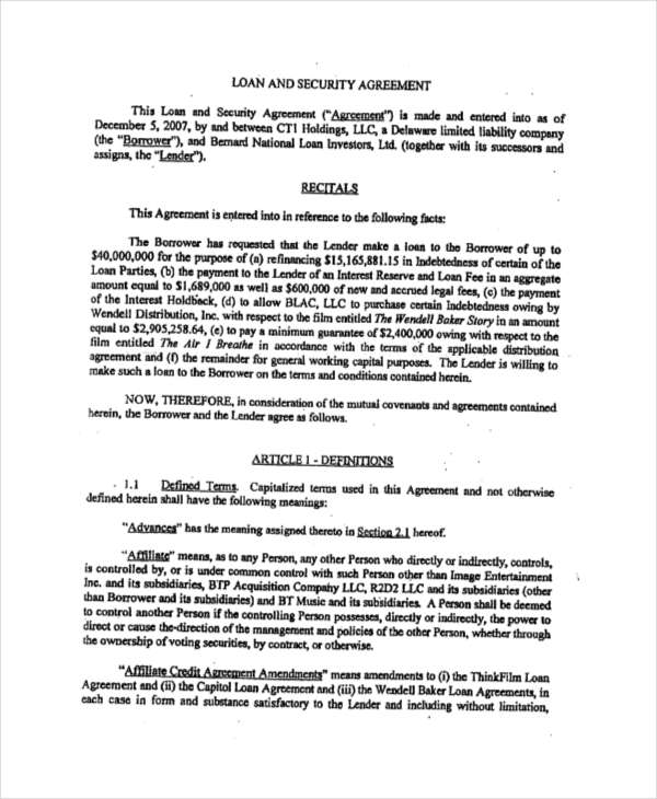 10+ Collateral Agreement Templates - Free Sample ,Example Format Download