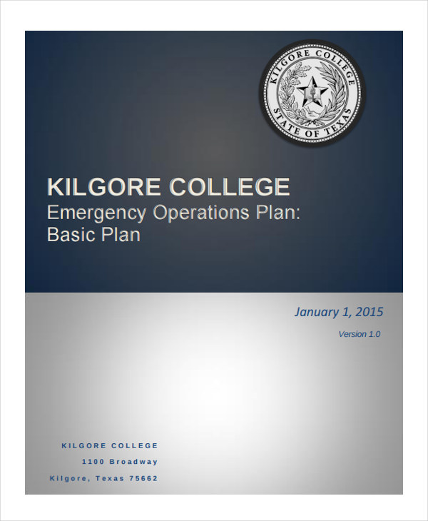 8 Emergency Operations Plan Templates Word PDF Apple Pages
