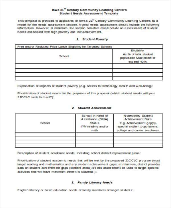 32+ Free Needs Assessment Templates