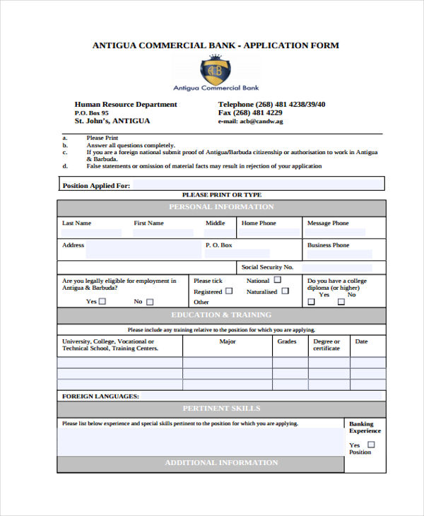 33+ Job Application Templates