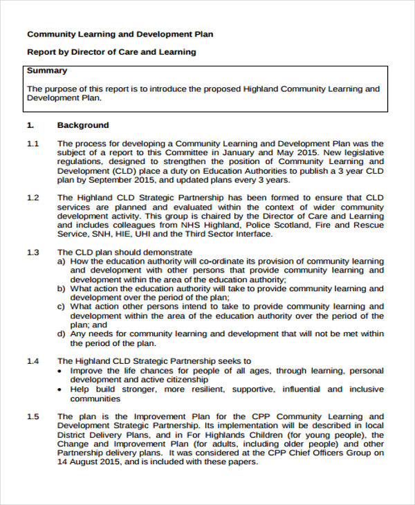 Learning Plan Template - 15+ Samples, Examples Format Download