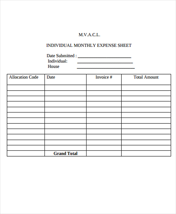 44+ Expense Sheet Templates in PDF