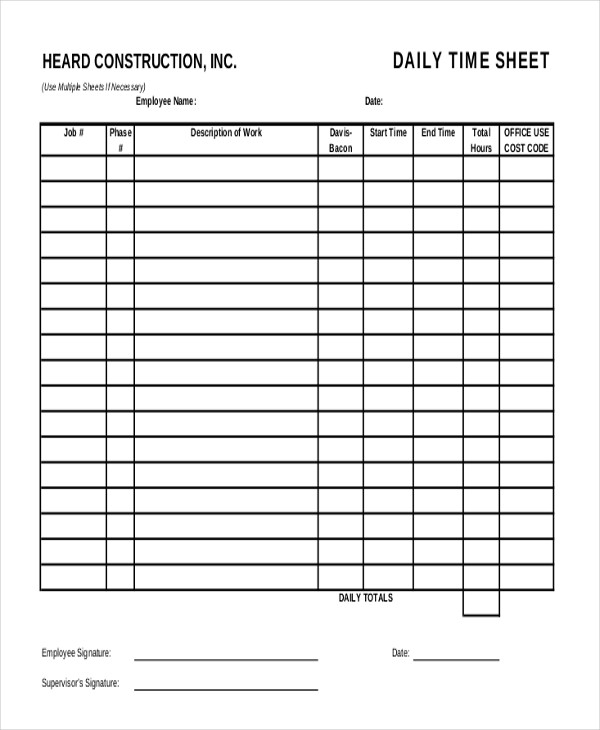 Best Free Printable Time Sheets Pdf Kuhn Blog