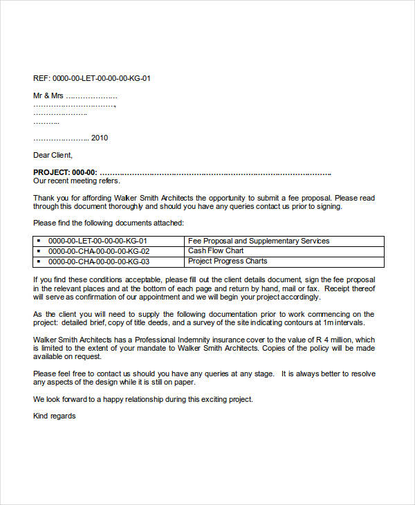 Fee Proposal Template Master Template