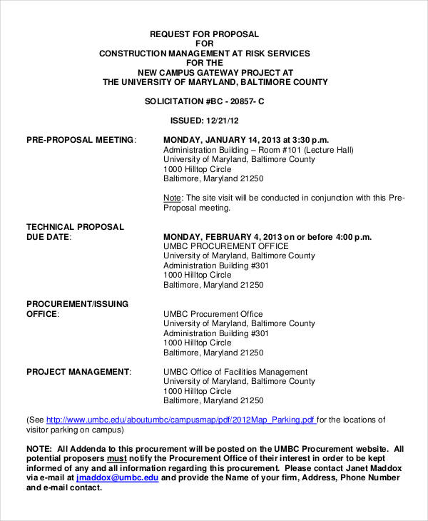 11+ FREE Construction Project Proposal Templates - PDF, Word