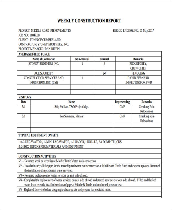 45+ Sample Weekly Report Templates - Word, PDF
