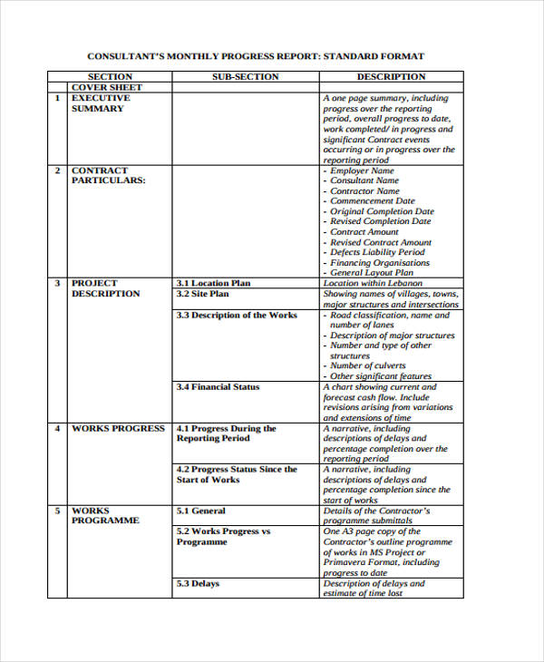 17 Monthly Report Template DocTemplates