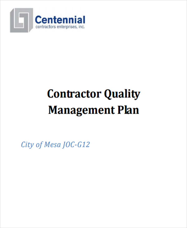 9+ Quality Management Plan Templates -Free PDF, Word Format Download
