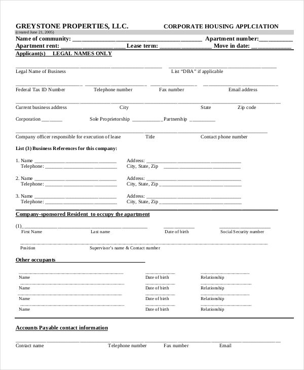 21+ Printable Rental Application Templates