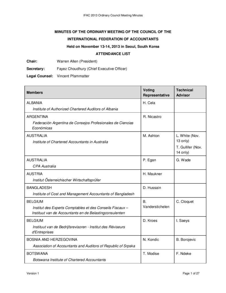Minutes Of The Meeting Template Sample Template Inspiration