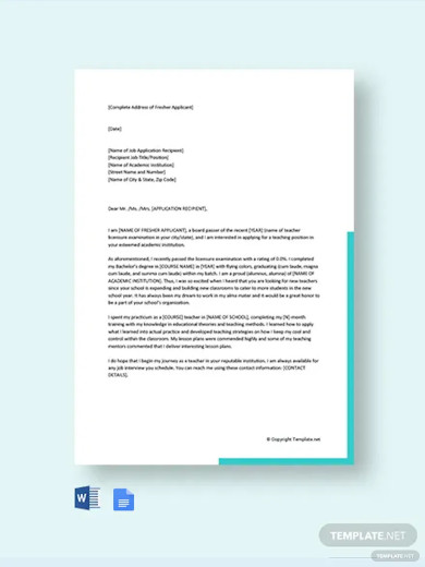 32+ Cover Letter Templates for Freshers