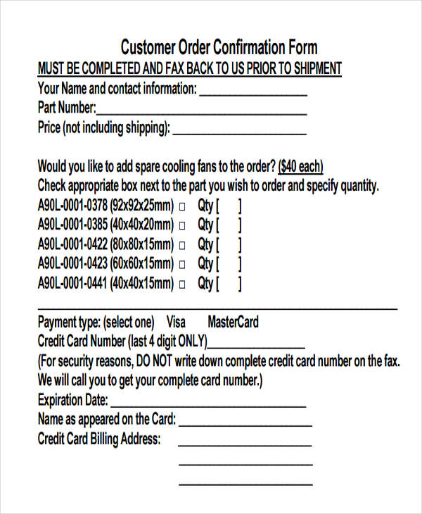 28+ Order Forms in PDF