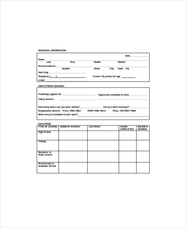 38 + Application Templates in Word | Google Docs | Apple Pages | PDF