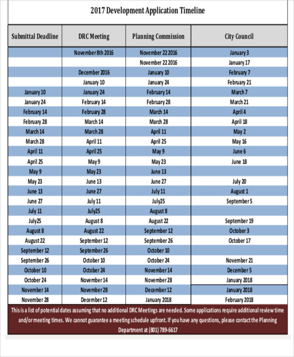 11+ Development Timeline Templates - Free Samples, Examples, Format ...