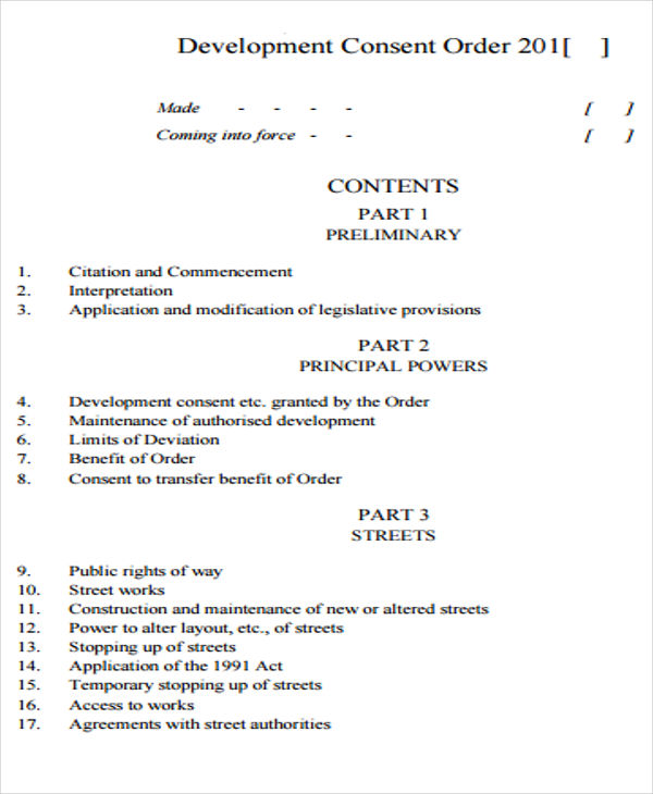 8+ Consent Order Templates - Free Sample, Example Format Download