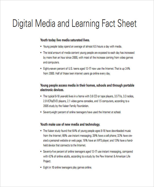32 Fact Sheet Templates in PDF