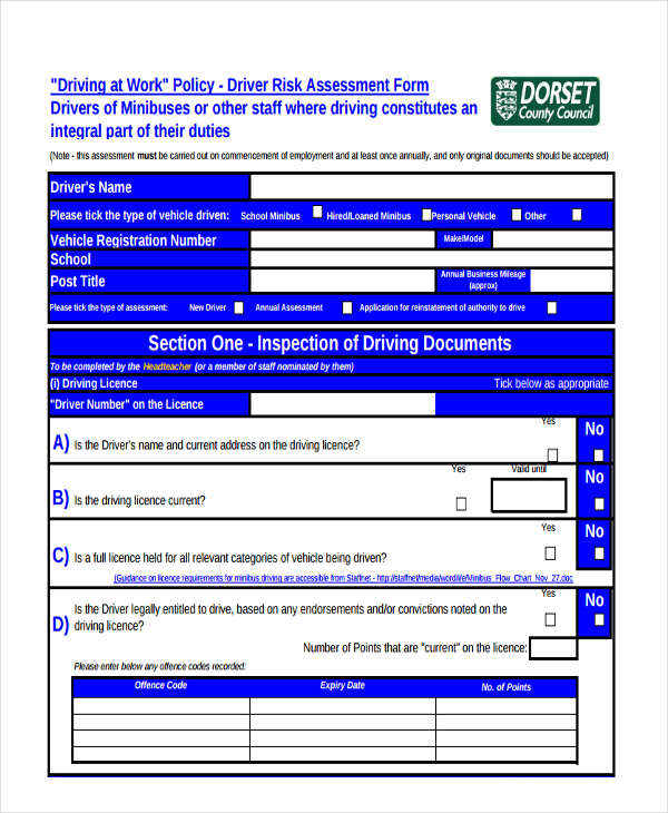 25+ Sample Risk Assessment Forms