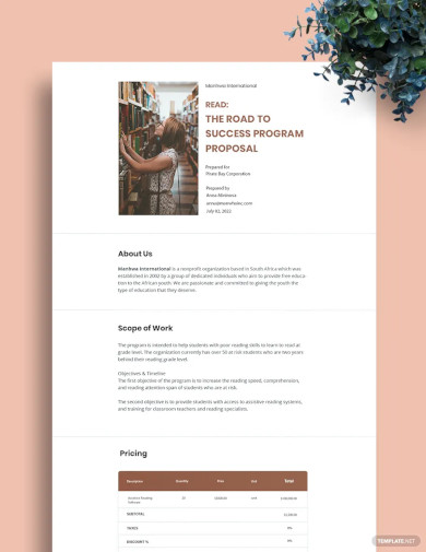 23+ Program Proposal Templates - Word, PDF, Google Docs, Apple Pages