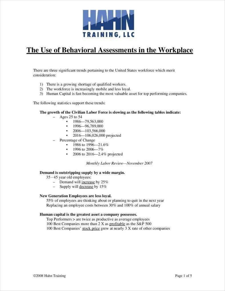 6+ Business Assessment Templates - PDF